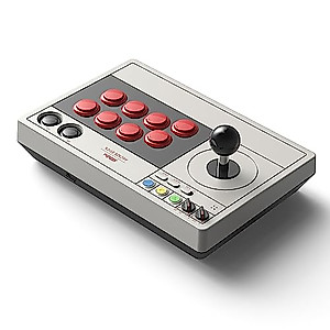 8Bitdo Arcade Stick for Switch & Windows, Arcade Fight Stick Support Wireless Bluetooth, 2.4G Receiver and Wired Connection