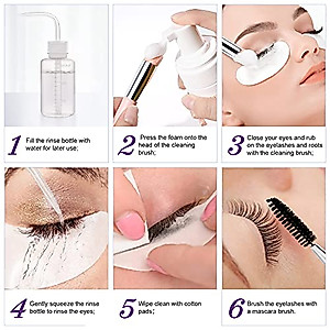 Lash Shampoo Cherry Blossoms 100ml Eyelash Shampoo For Lash Extensions Eyelid Foaming Cleanser With Lash Shampoo Brush And Bottle Paraben & Sulfate Free For Salon And Self Use(cherry blossoms,100ml)