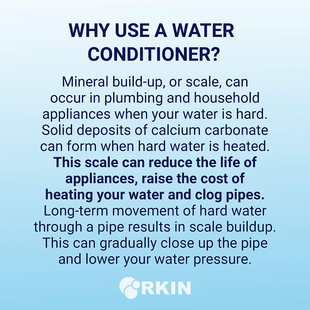 RKIN OnliSoft PRO Salt-Free Water Softener Whole House Water Treatment System for 4-6 Bathroom Home