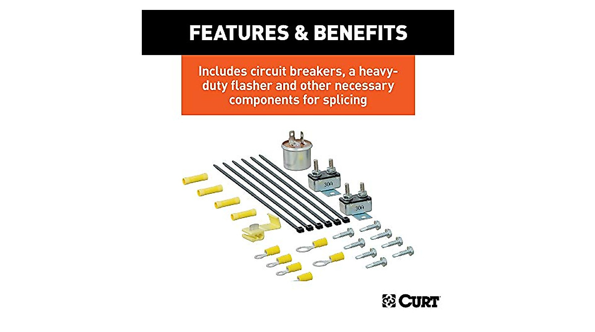 CURT 57186 4-Way to 7-Way RV Trailer Adapter | Perfect for Towing