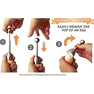 NobleEgg Antique Style Egg Cups for Soft Boiled Eggs | Set of 4 | Egg Timer Pro | 18/10 Egg Spoons | Egg Topper | Premium Gift/Storage Box