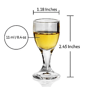 11ml 0.4oz Shot Glasses Set of 6 Sake Glass Set Chinese Liquor Spirit Baijiu Sake Glass Cup Clear Alcohol Mini Shot Glass With Stem Small Drinking Glass Gift Mini Glass Unique Mini Wine Glass