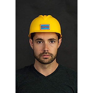 Nicky Bigs Novelties Adult Womens Plastic Novelty Construction Helmet Yellow Engineer Hard Hat Road Worker Costume Theme Prop