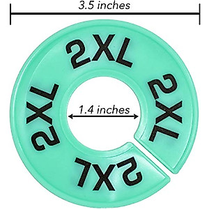 COLIBYOU Clothes Size Dividers (40 Pack) Clothing Rack Round Closet Hangers, Perfect for Live Sale and LuLaRoe Supplies, Sizes XXS to 3XL