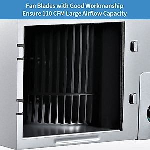 JOEAONZ Bathroom Fan 110 CFM Very Quiet with Stainless Steel Housing, Ceiling Mount Exhaust Ventilation Fan Large Air-flow Capacity, Energy-Saving Household Bath Vent Fan, White Plastic Grille