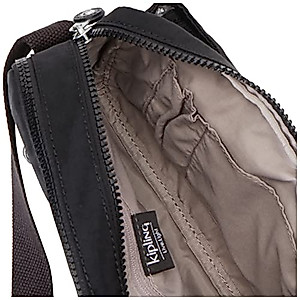 Kipling Women’s Abanu Medium Crossbody Bag, Lightweight, Adjustable Nylon Waist Pack with Multi-Compartment Zip Pockets, Black Noir