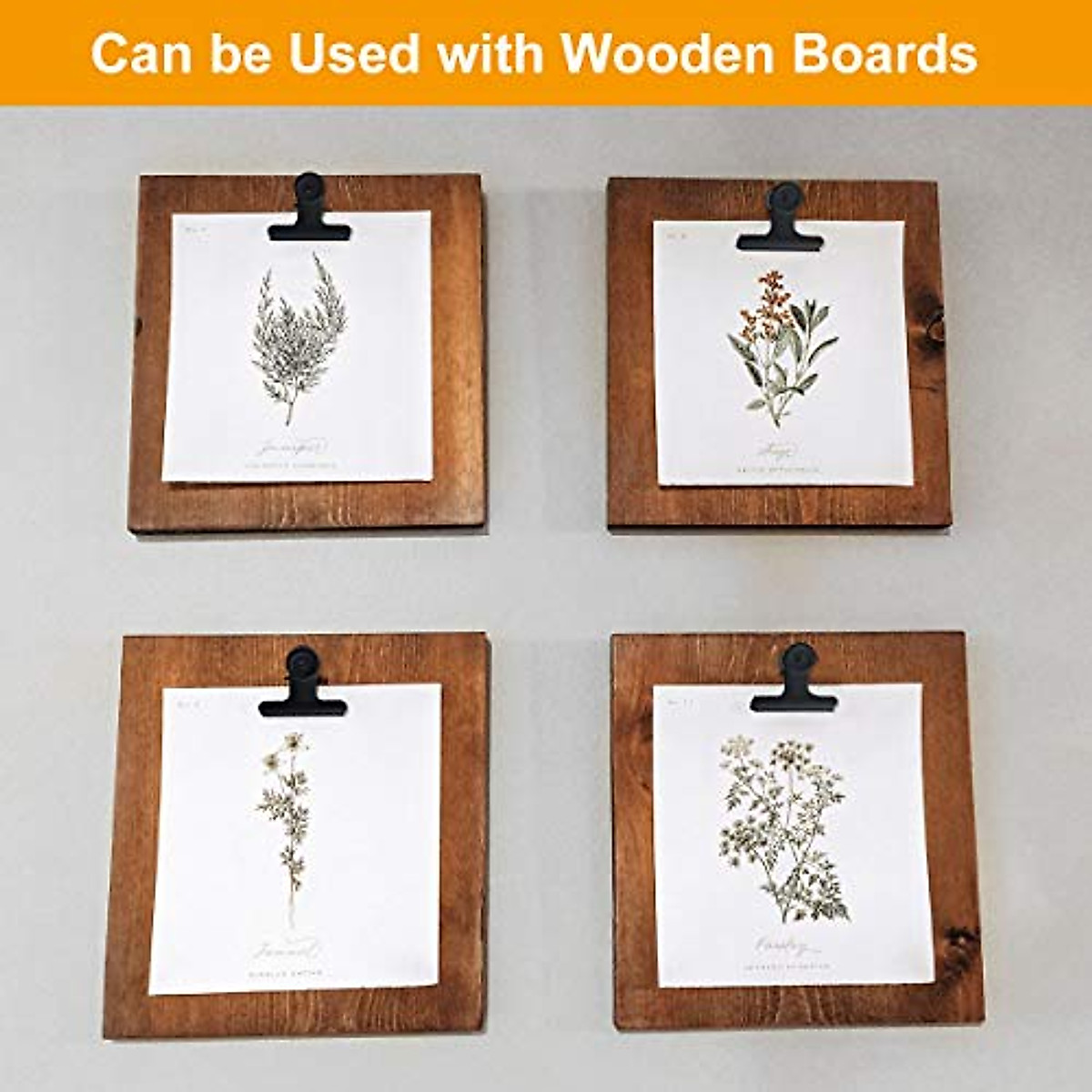 Coideal 12 Pack Large Black Bull Binder Paper Clips, Metal Hinge Clip File Clamps for Crafts, Food Bags, Drawing, Photo at Home Kitchen Office (2 1/2 Inch)