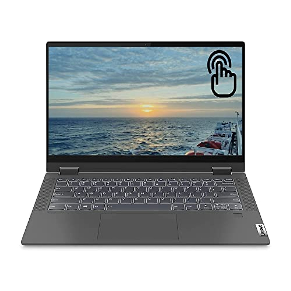 Lenovo IdeaPad Flex 5 14" FHD Touchscreen, Fingerprint Reader, Intel Core i5-1035G1 up to 1GHz, 6cores, 8GB DDR4 RAM, 512GB SSD, Webcam, Bluetooth, HDMI, Win 10, EAT 64GB SD Card, Graphite Grey