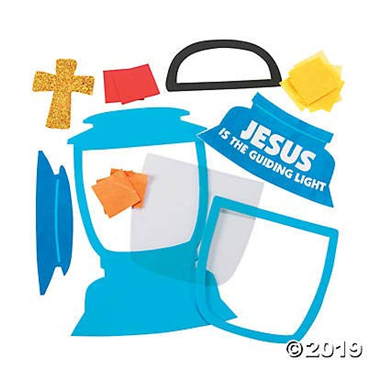 Jesus Lights The Way Tissue Acetate Sign - Crafts for Kids and Fun Home Activities