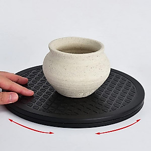 Meiwlong 9.8 Inch Heavy Duty Stand Swivel Steel Ball Bearings Rotating Turntable Lazy Susan Organizer Bins for TV's Computer Monitors Laptops Tables Artwork Potted Plants