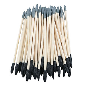 YHXiXi 30PCS Double End Matchsticks Sanding Twigs Fine Detailing Polishing Sticks Sanding Sticks for Plastic Models Wood Hobby