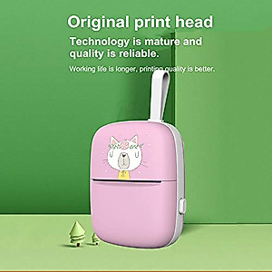 VIBY Portable Mini BT Printer Thermal Label Printer for Wrong Question Photo Memo Thermal Printing Student Pocket Printer (Color : E)