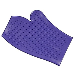 JT International Tough 1 Rubber Grooming Gloves, Purple