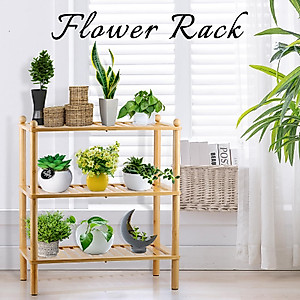 Tohomes 3-Tier Shoe Rack,Shoes Organizer,for Front Door Entrance, Free Standing Shelf Entryway and Closet Hallway, Small Space Stackable Bamboo Multifunctional Racks