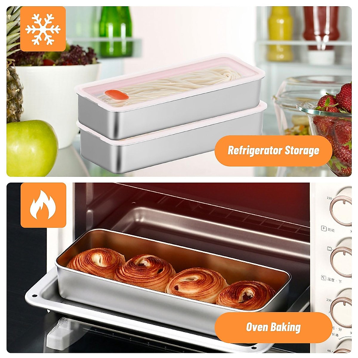 Qivine 2 Pcs Bacon Container for Refrigerator, Bacon Container for Refrigerator,Bacon Storage Containers with Lids Upgraded Airtight Deli Meat Storage Containers for Fridge Deli Meat Keeper