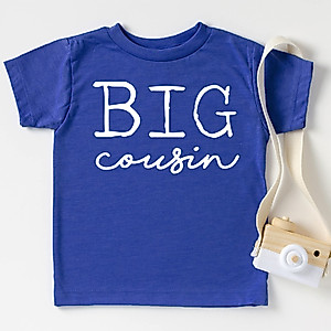 Big Cousin T-Shirts for Toddler and Youth Fun Family Outfits White on Mauve Shirt Youth Small