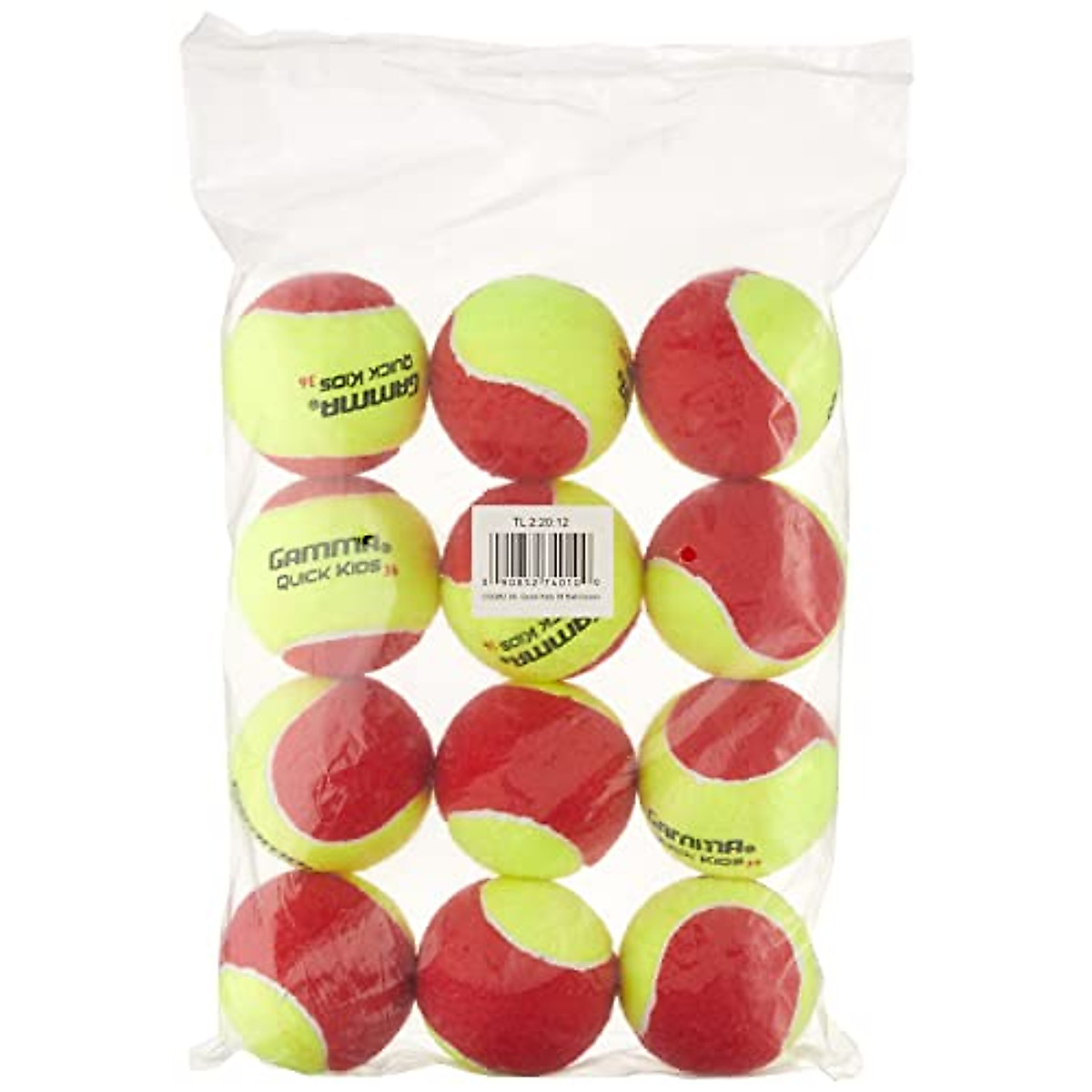 GAMMA Sports Kids Training (Transition) Balls, Yellow/Orange, Quick Kids 36, 12-Pack