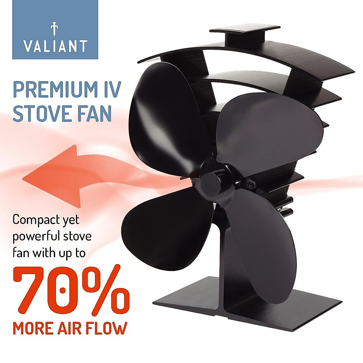 Valiant Premium IV Heat Powered Stove Fan