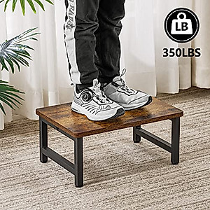 HOMCENES Step Stool for Kids, Wooden Step Stool, Kids Potty Training Stool, Easy to Move, Solid Portable Wooden Bedside Step Stool, Bed Steps for High Beds, One Step Foot Stool for Kitchen, Adults