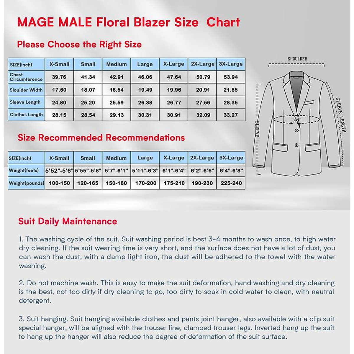 MAGE MALE Men's Tuxedo Jacket Slim Fit One Button Solid Shawl Lapel Blazer Jacket for Dinner,Prom,Party
