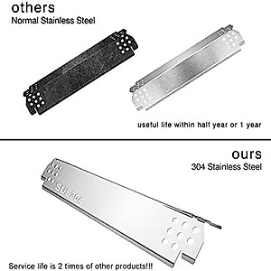 Hisencn 304 Stainless Steel Grill Parts Kit for Home Depot Nexgrill 720-0830H Gas Grill, Grill Burner, Heat Plate, Cooking Grids Replacement Parts