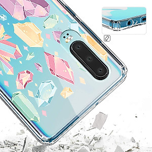 Oihxse Case for Huawei Y7 2019/Y7 Prime 2019, Transparent Silicone TPU Bumper Case Ultra Thin Crystal Clear Anti-Shock Protective Cover (A8)