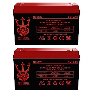 Neptune Brand 6V 12Ah SLA Replacement Battery for Tripp-Lite SMART700RM UPS Battery - 2 Pack