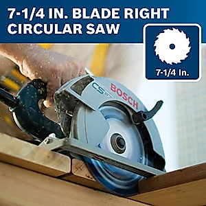 BOSCH CS10 15 Amp Circular Saw 7-1/4 Inch Blade 0-56 Degree Bevel Capacity, 120 Volt