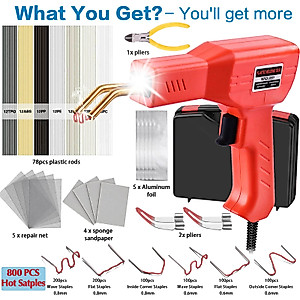 Wrdlosy Plastic Welder, Multipurpose Fit, Plastic Welding Kit, Quick Operation, Plastic Repair Welder Kit, More Comfortable Portable, An Ideal DIY Tool