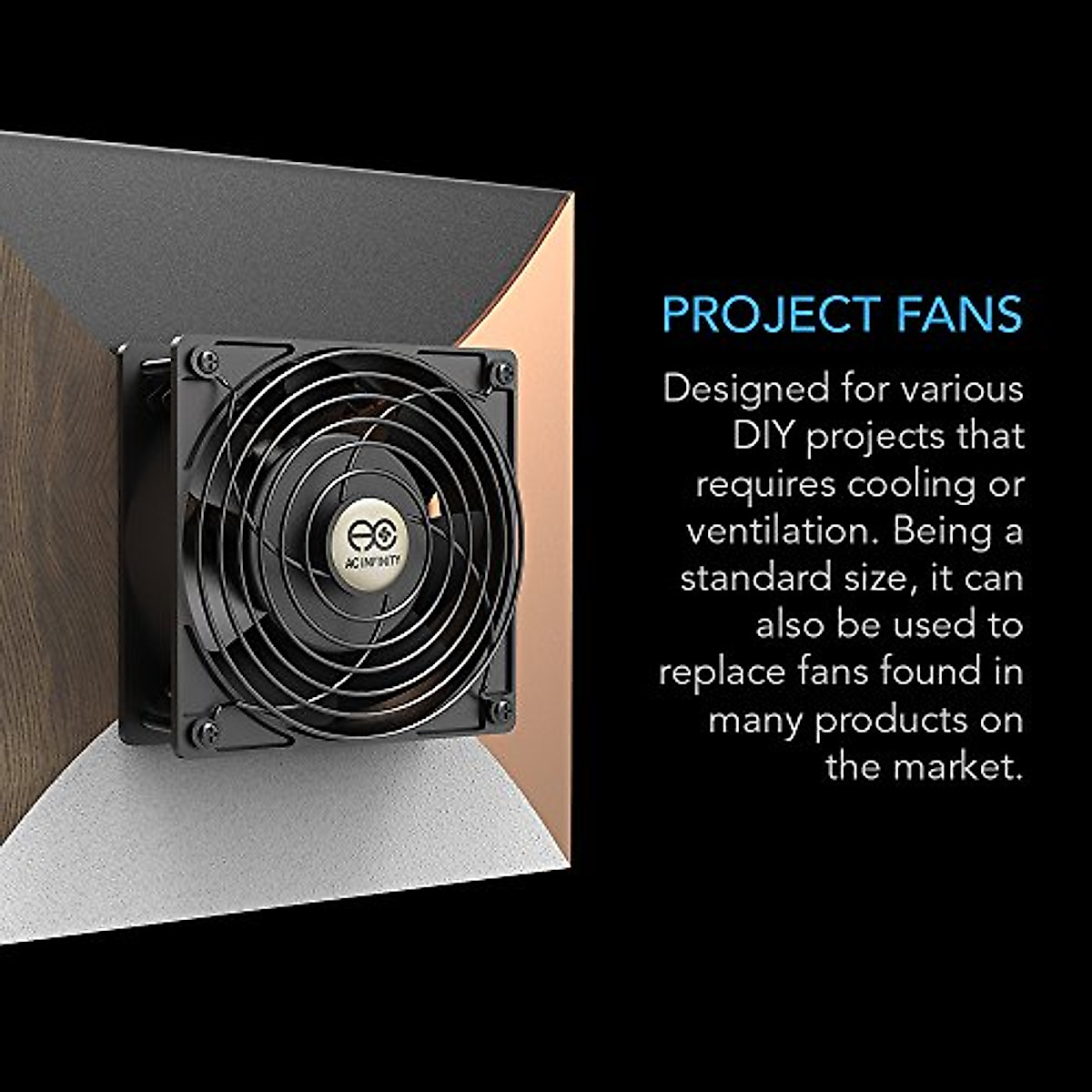 AC Infinity AXIAL 1238, Muffin Fan, 120V AC 120mm x 38mm High Speed, UL-Certified for DIY Cooling Ventilation Exhaust Projects