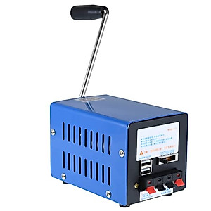 20W Portable Generator Manual Power Supply for Camping Off-grid Emergency Backup Hand Crank USB Charger