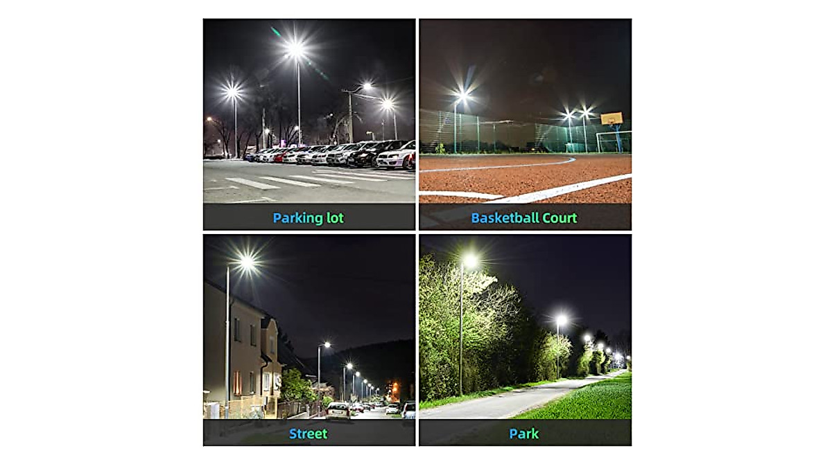 320W LED Shoebox Parking Lot Light Dusk to Dawn 44800LM 5000K