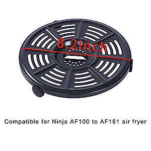 Air Fryer Replacement Crisper Plate For Ninja AF100 to AF150 Air Fryer and Ninja FD401 Foodi Pressure,Grill Pan for Ninja FD401 Foodi OP300 to OP500 Crisper Plate,Air fryer Accessories,Non-Stick Coating,Dishwasher Safe