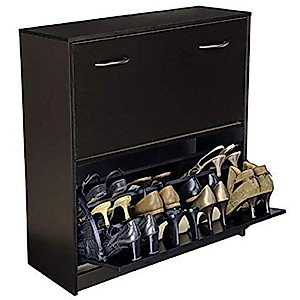 Venture Horizon Double Shoe Cabinet Black