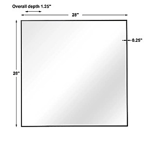 Uttermost Alexo Silver Square Mirror 09716,1.25 x 28 x 28