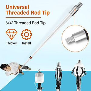 Light Bulb Changer,18FT Reach High Light Bulb Changer with Basket and Suction Cup,Light Bulb Changer for High Ceilings with 3-12FT Telescopic Extension Pole for High Ceilings and Recessed Lights