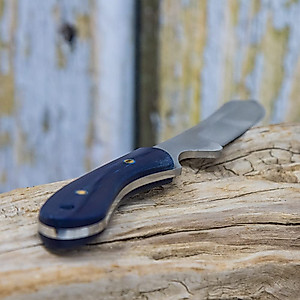 WHISKEY BENT HAT CO. Sendero Caper 440 Stainless Steel Fixed Blade Knife w/Leather Sheath (Nightfall)