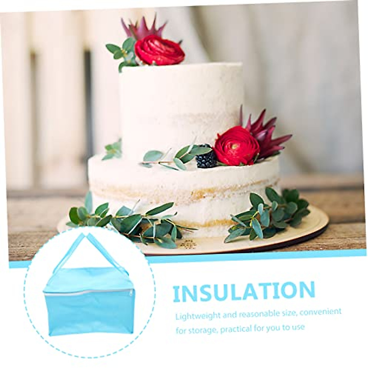 OKUMEYR Insulation Food Warmer Hand for Man Lunch for Men Reusable Grocery Carrier Women Tote Handbags Pizza Carrier Insulated Insulated Lunch Blue Aluminum