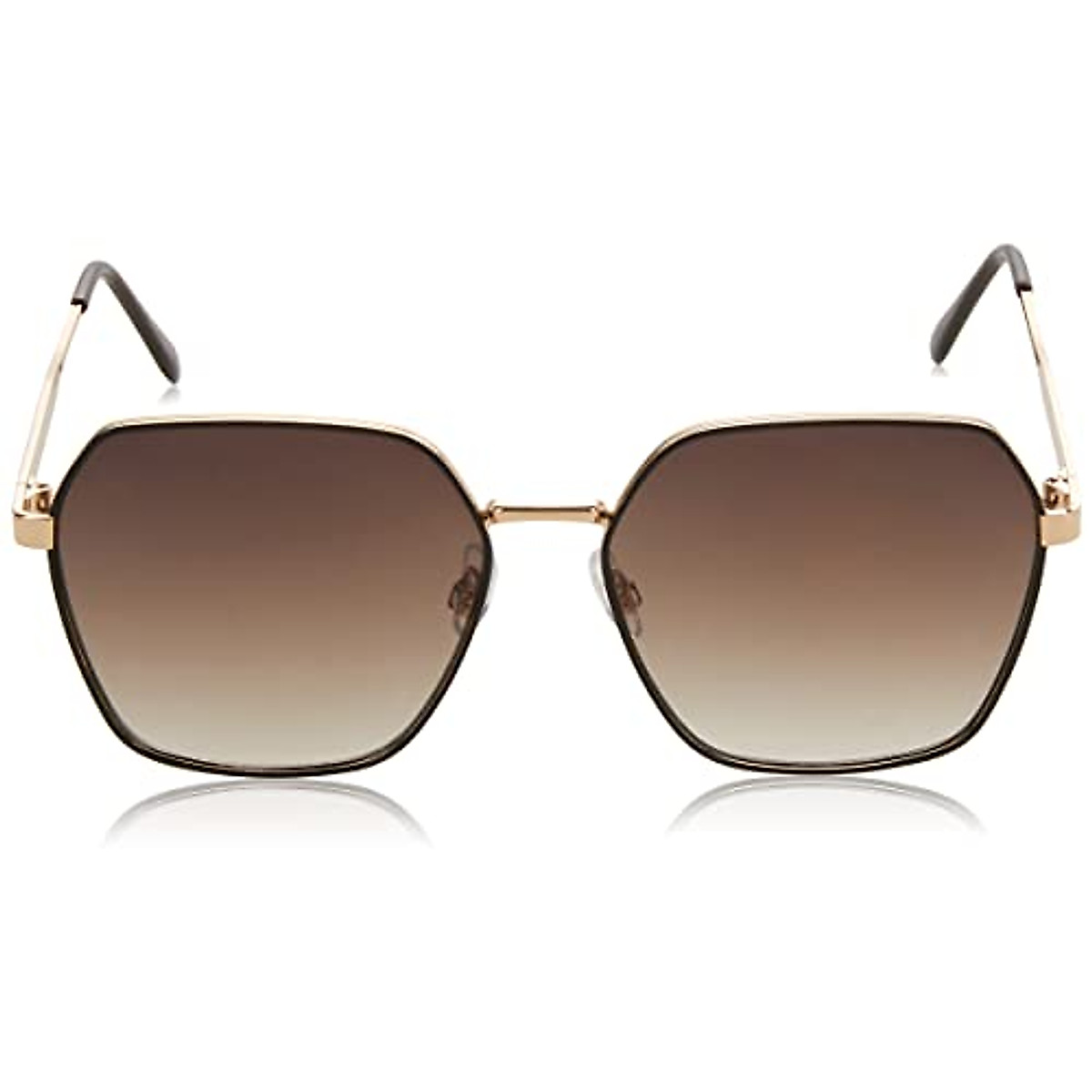 Jessica Simpson Women's J6094 Metal Hexagonal Sunglasses with UV400 Protection - Glamorous Sunglasses for Women, 60.5mm