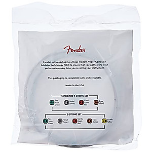 Fender Super 5250 Bass Strings, Nickel-Plated Steel Roundwound, Short Scale, 5250XL .040-.095