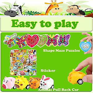 Dilycery 107 PCS Party Favors Toys for Kids, Treasure Box Toys for Classroom, Pop Fidget Toys Treasure Chest for Kids Prizes Classroom, Bulk Pinata Stuffers Goodie Bag Fillers for Kids 4-8