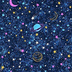 Sky Star Starry Night Peel and Stick Wallpaper for Kids Boys Girls Nursery Room Wall Decor Ceiling Contact Paper Galaxy Mural 17.7X117 Inches