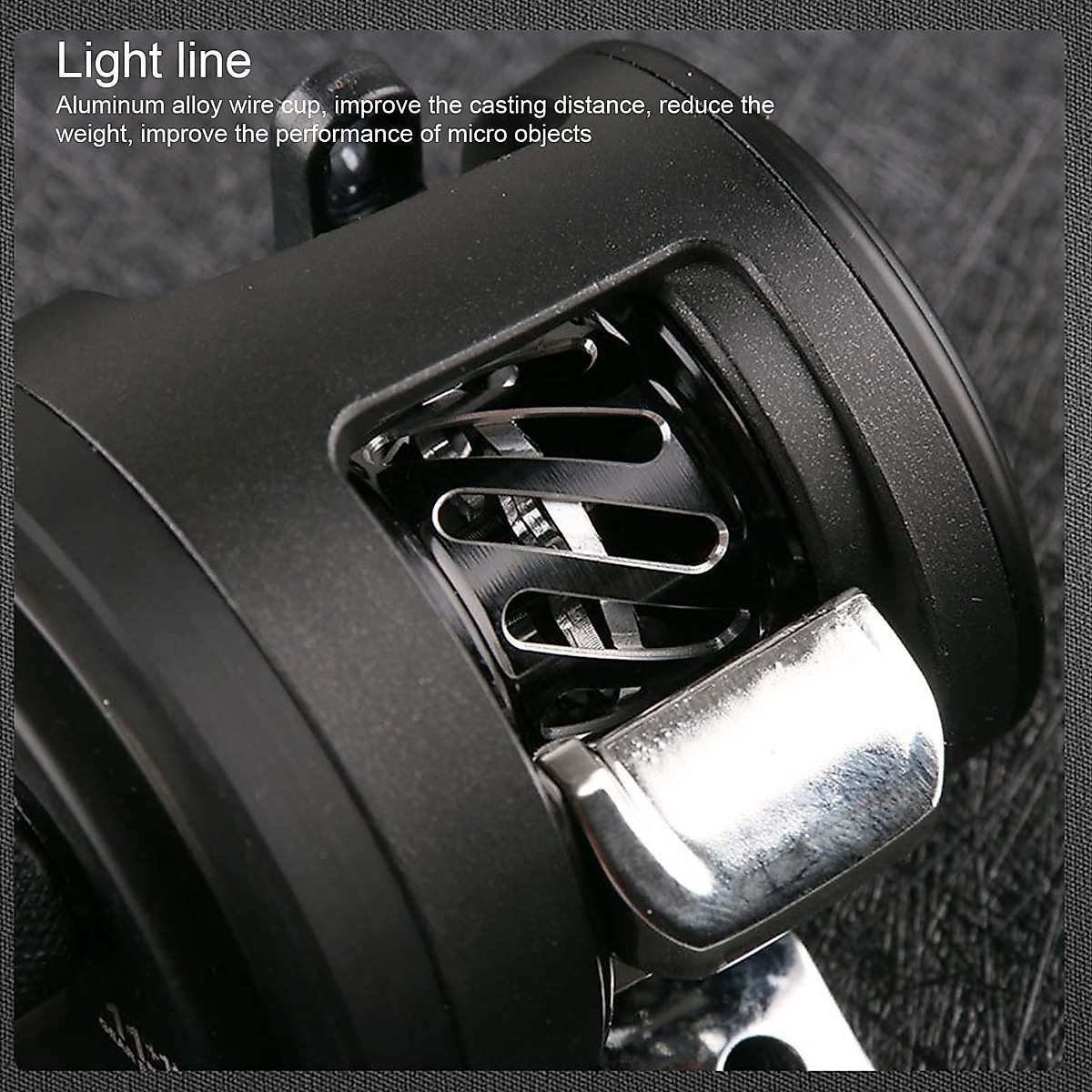 Round Baitcasting Reel, 6.2 : 1 Gear Ratio, Metal Body Lure Fishing Drum Wheel, Bearing, Magnetic Brakes, Micro Object Baitcaster Fishing Reel (DKS50 Right Hand)