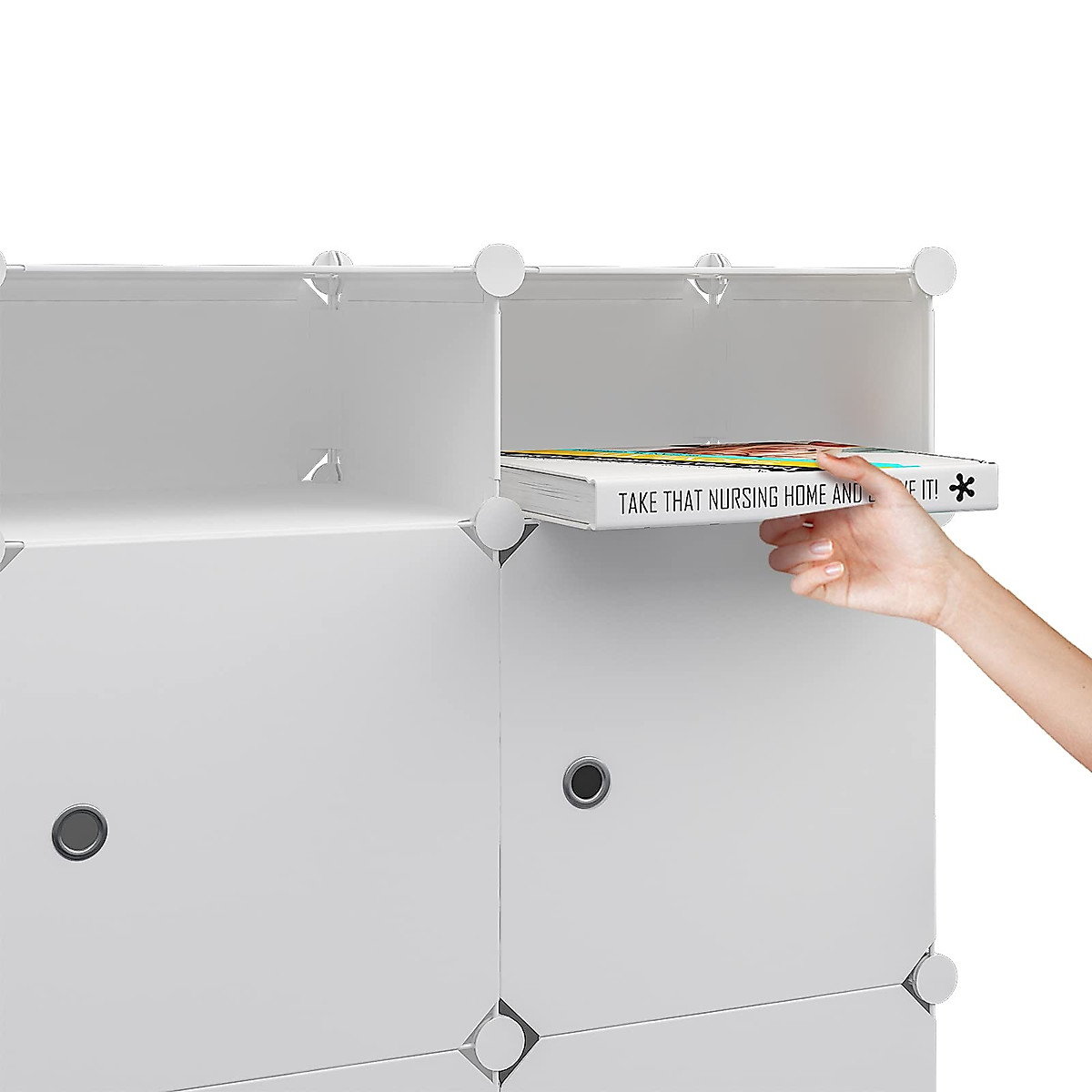 Aeitc Cube Storage Closet Organizer Cube Organizers Storage Shelves for Bedroom, Living Room, Office - 9 Cube, White