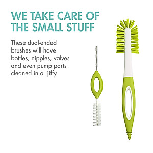 Boon NURSH Silicone Bottles and Grass Bundle Bottles & Cleaning Accessories Starter Set