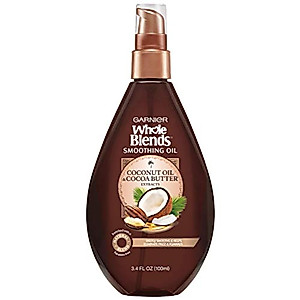 Garnier Whole Blends Smoothing Oil, Coconut Oil & Cocoa Butter Extracts 3.4 Fl Oz (1 Count)