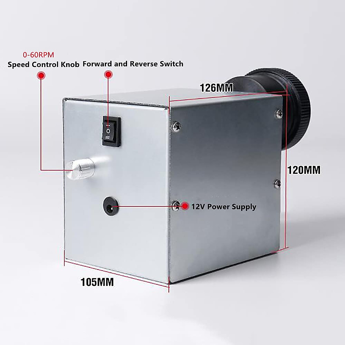 iDili Portable Fishing Rod Repair Machine Winding Epoxy Glue Machine DIY Lure Rod Modified Building Machine Electric Fishing Rod Building Winding Machine 0-60RPM (Type B)