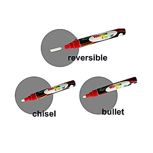 8 Pack Chalk Marker Pen Dry Erase Markers 6mm Reversible Bullet & Chisel Tip Fluorescent Markers Highlighters for LED Menu Board Bistro Board AD Drawing POP Art Glass Window Blackboard WhiteBoard