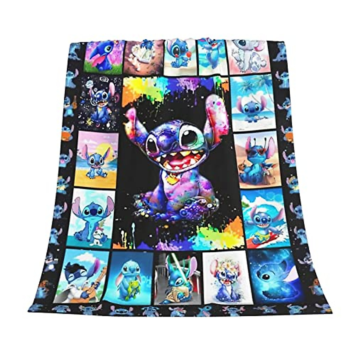 Versatile Super Soft Printed Bed Blanket Cute Flannel Fleece Blanket Cozy Warm Plush Blanket for Sofa Living Room or Outdoor Camping, Gift for Family & Friends (50" x 40")