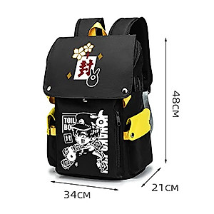 Toilet Bound Hanako Kun Backpack Bookbag Schoolbag Travel Daypack with USB Port (Red1) Large